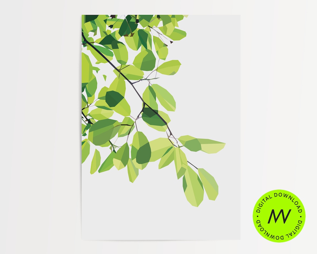 Leaf - Illustration | Digital File | Printable Art | Plant Illustration ...