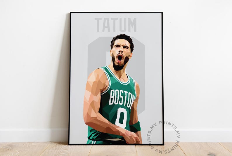 Jayson Tatum - Illustration | Digital File Package | Printable Art ...