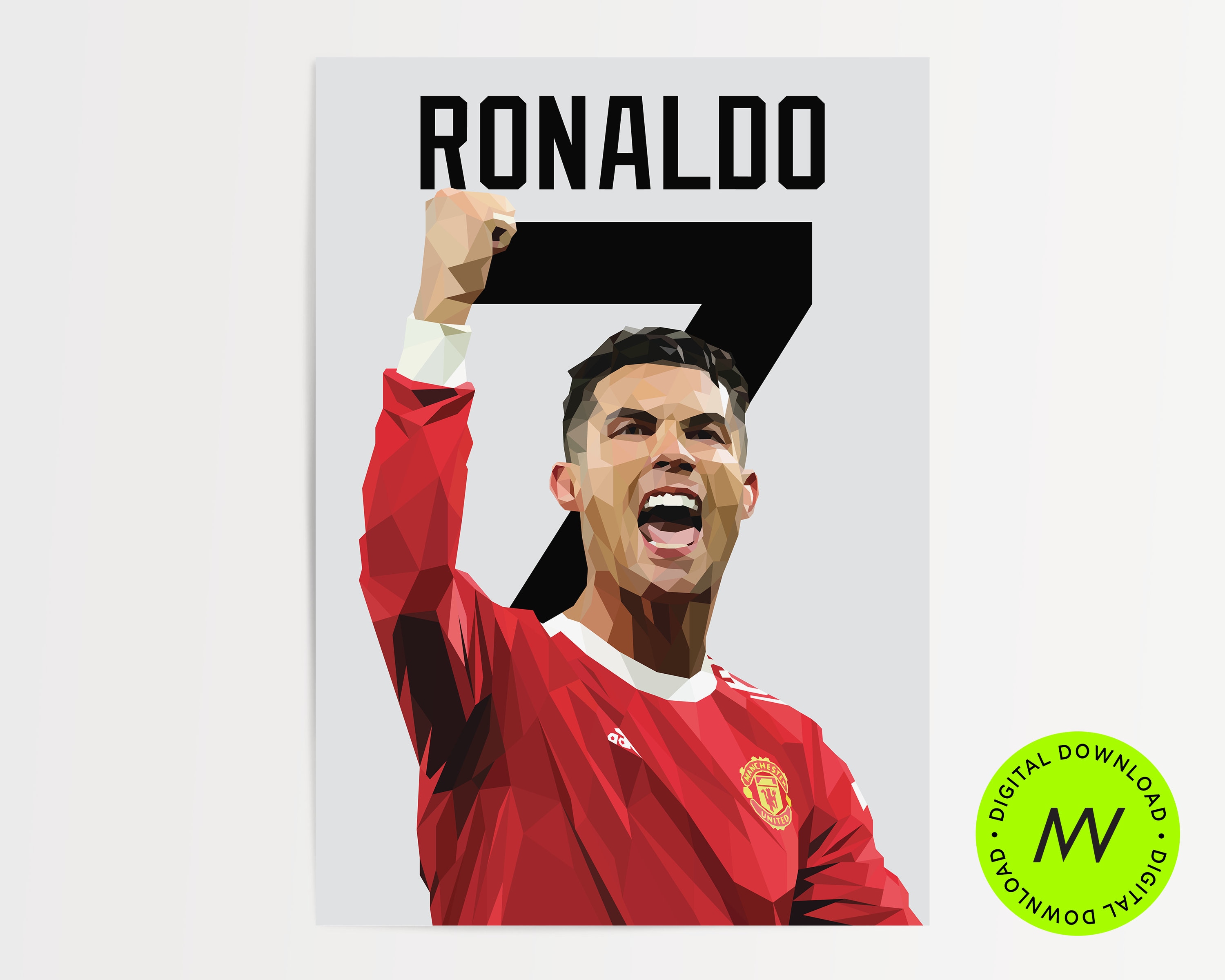 Cristiano Ronaldo Illustration Digital File Printable Art Football ...