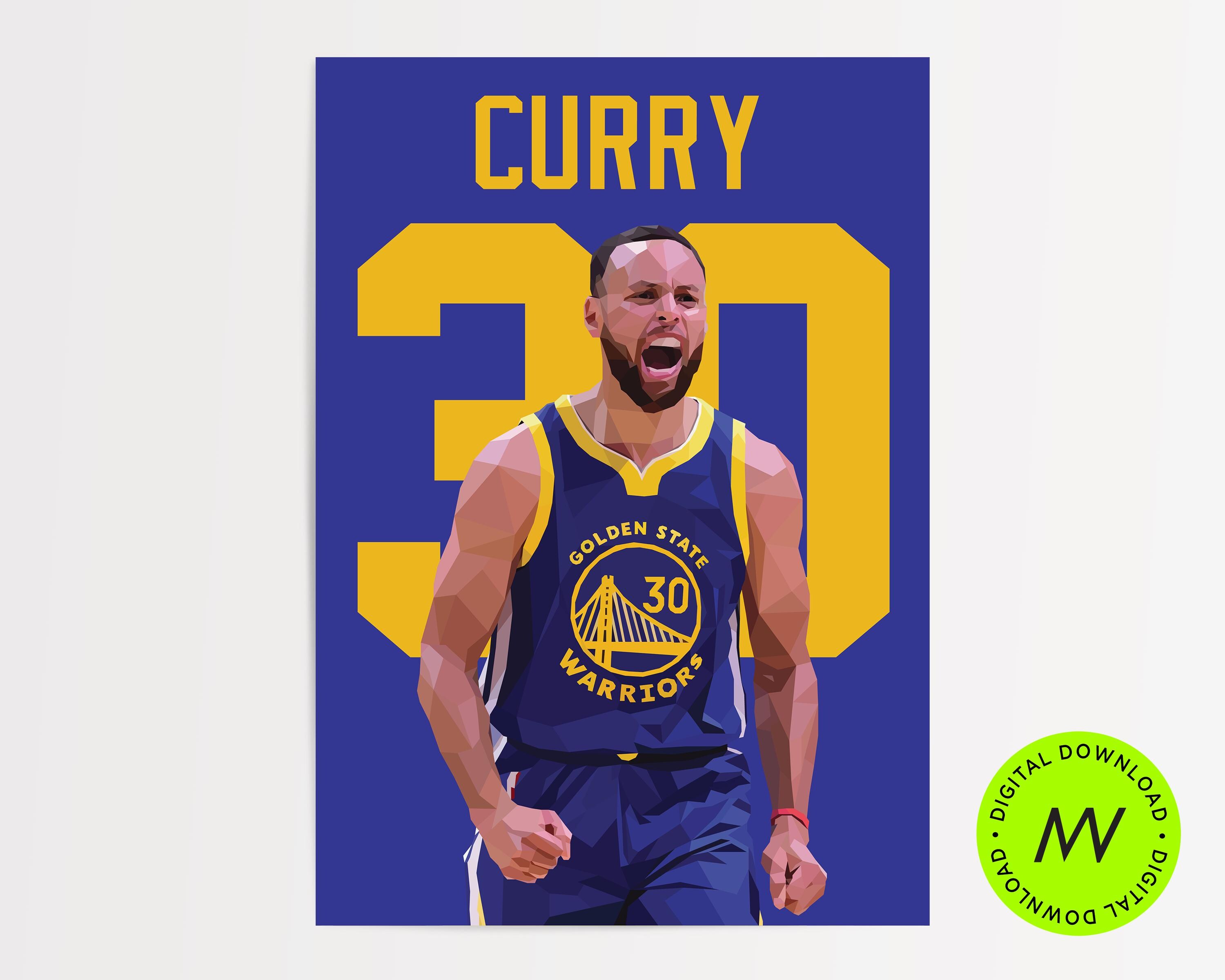 Steph Curry - Illustration | Digital File Package | Printable Art ...