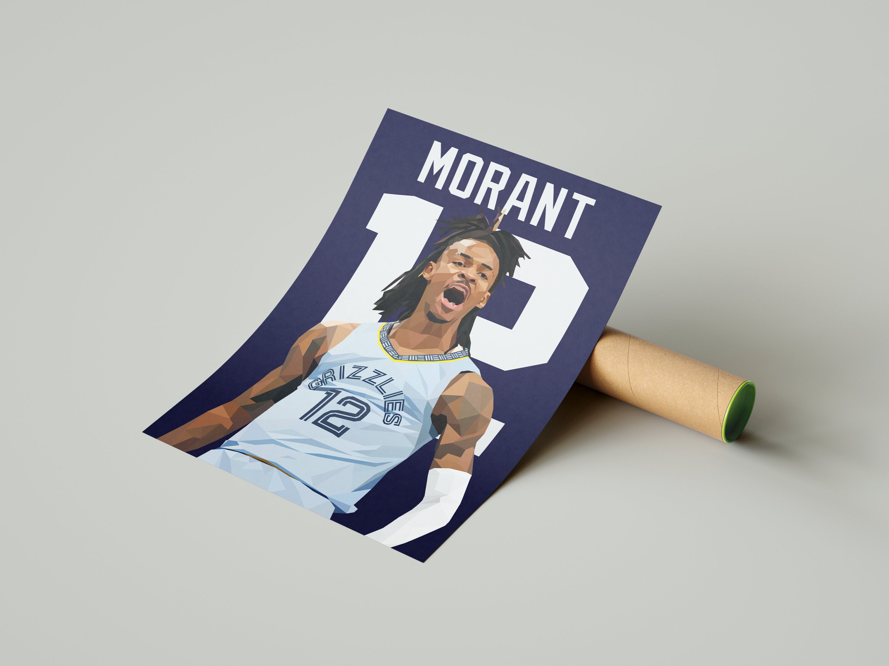 Ja Morant - Geometric Illustration | Art Print | Sports Poster ...
