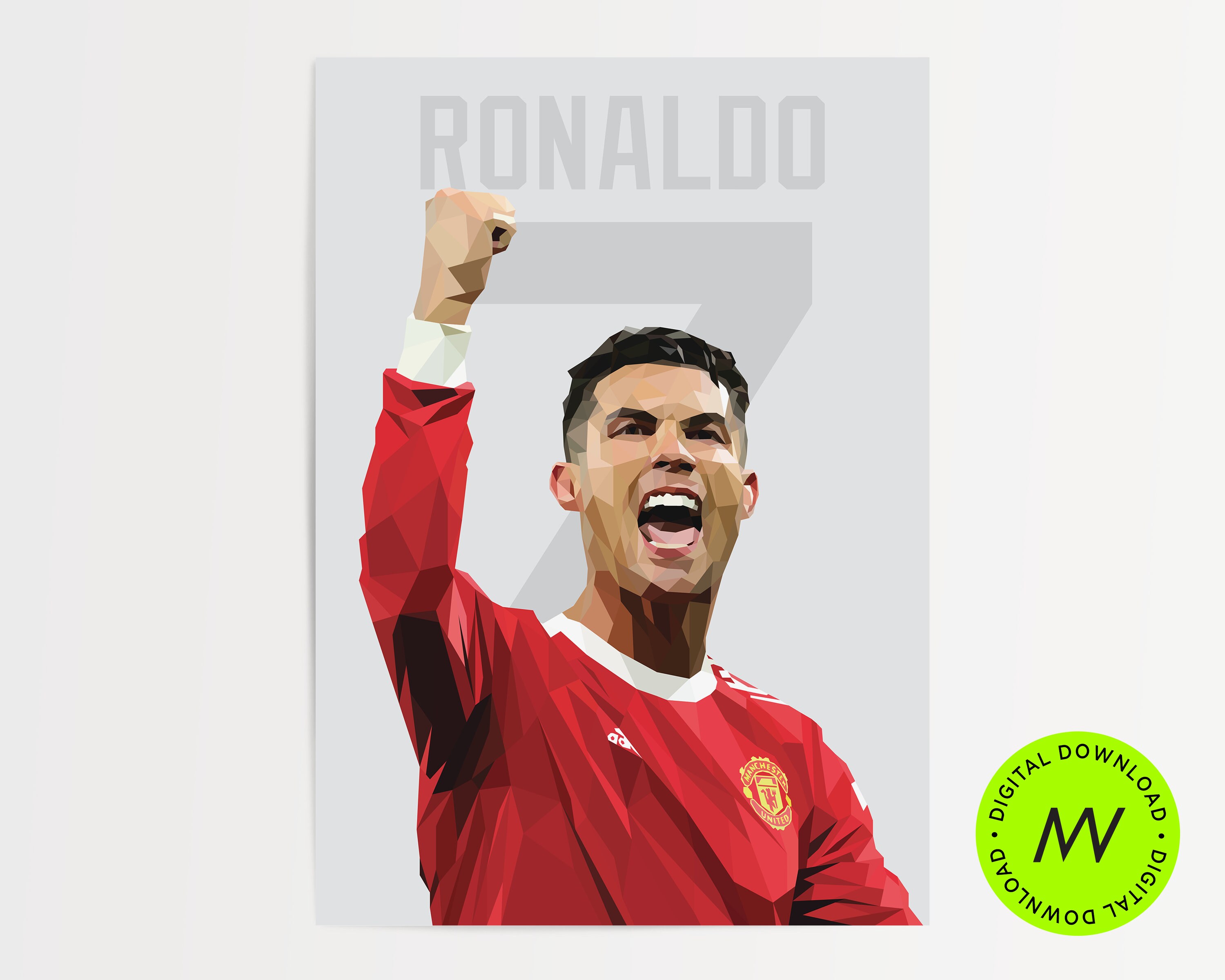 Cristiano Ronaldo Illustration Digital File Printable Art Football ...