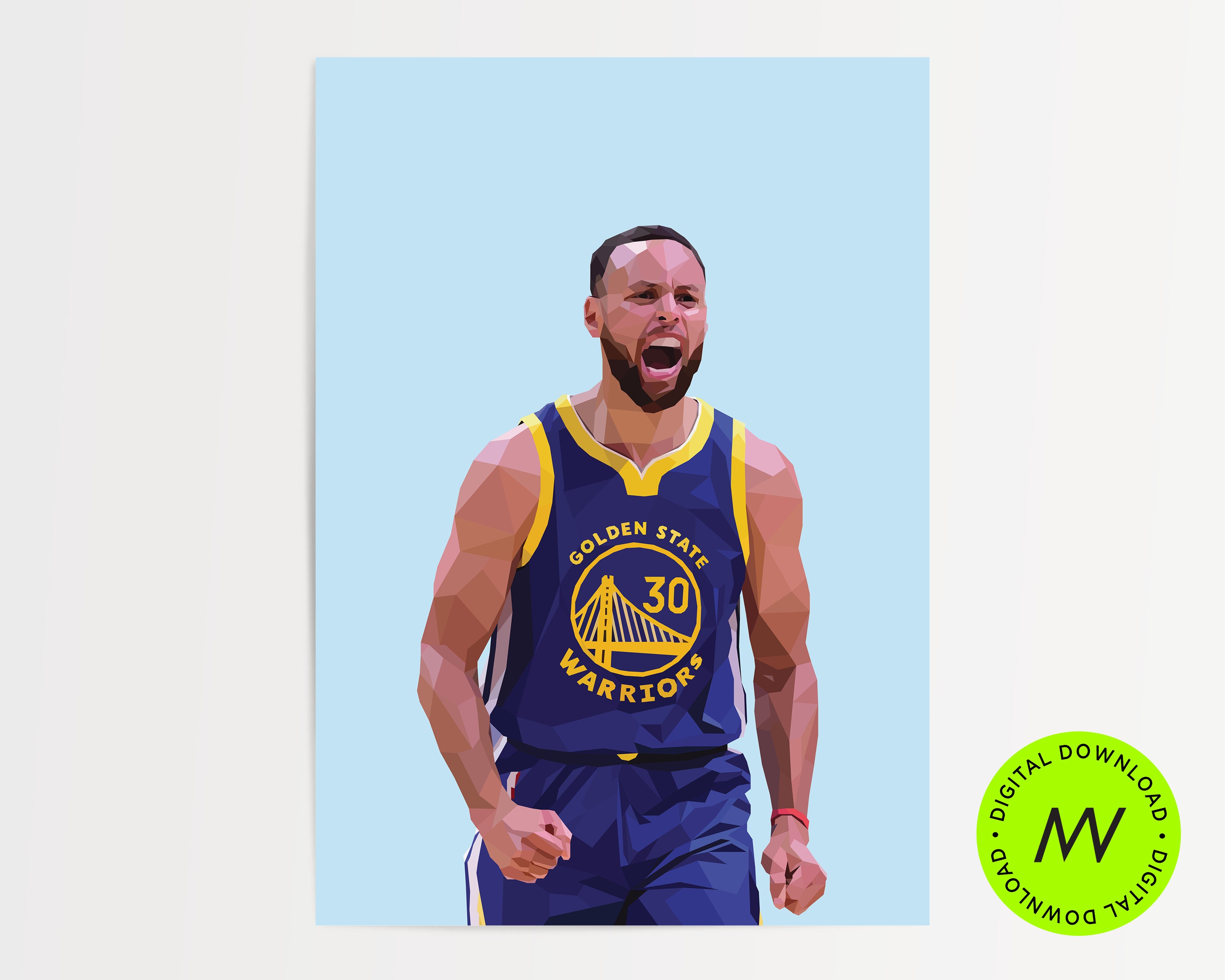Steph Curry Illustration Digital File Printable Art - Etsy Australia