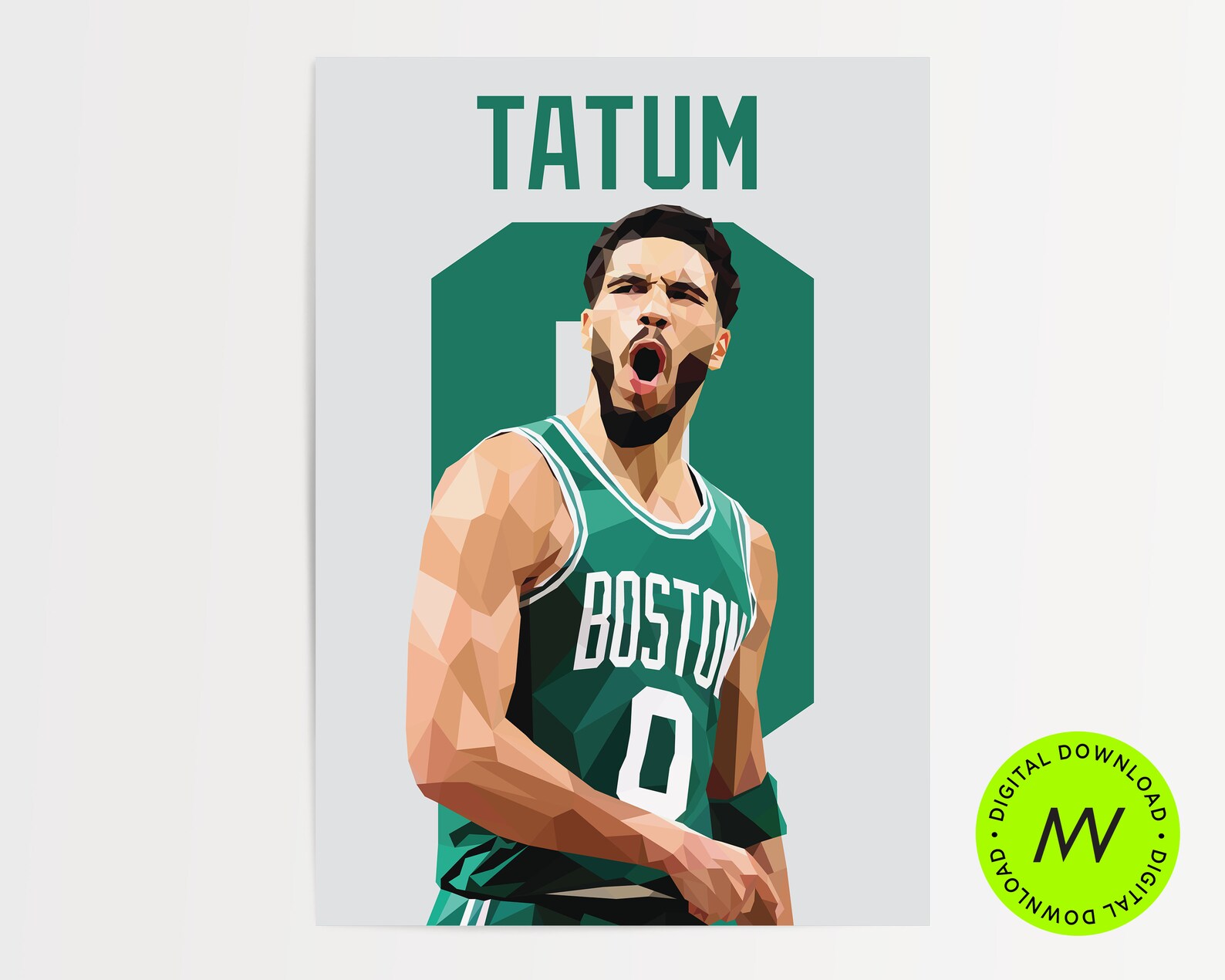 Jayson Tatum - Illustration | Digital File Package | Printable Art ...