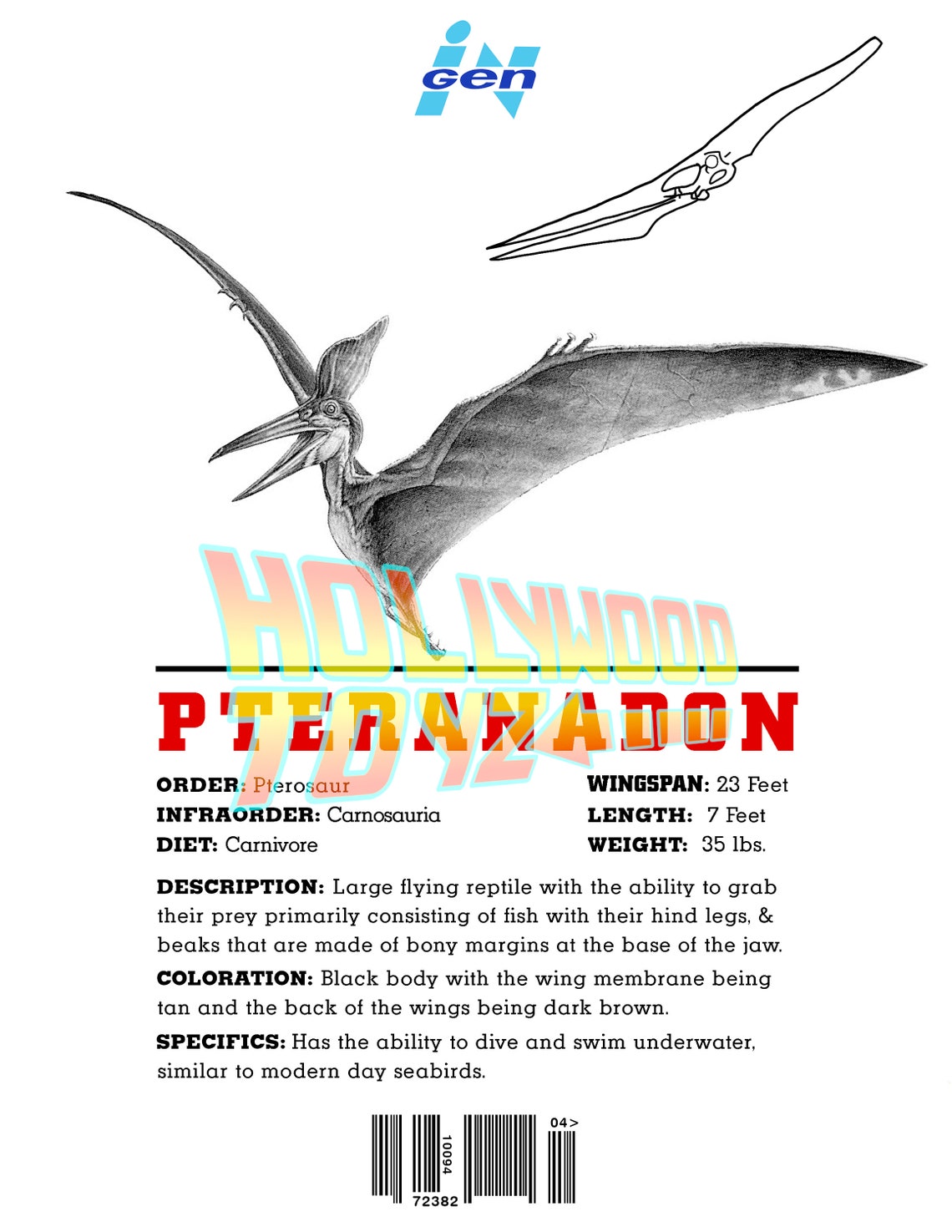 Jurassic Park the Lost World Ingen Dinosaur Information Sheet | Etsy