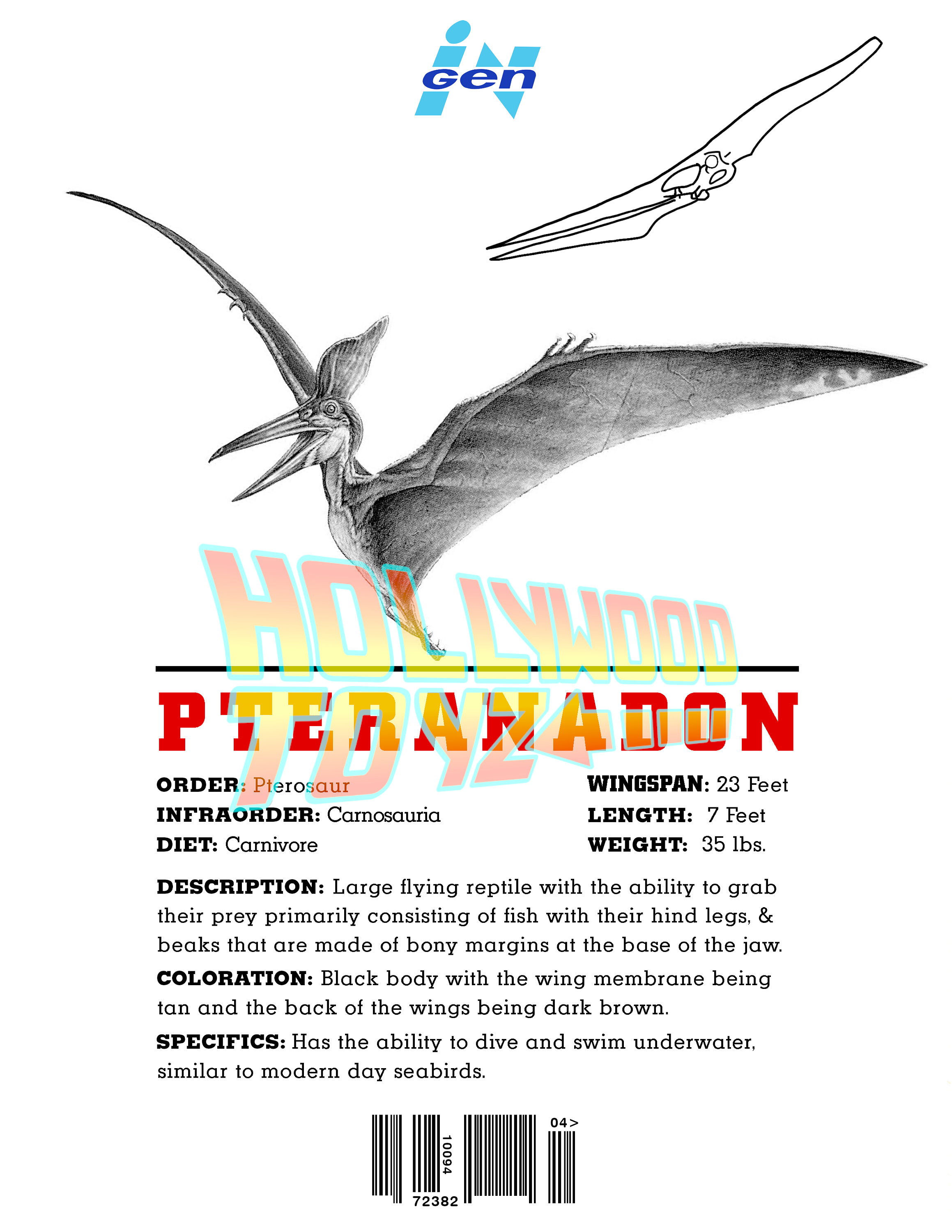 Jurassic Park the Lost World Ingen Dinosaur Information Sheet | Etsy