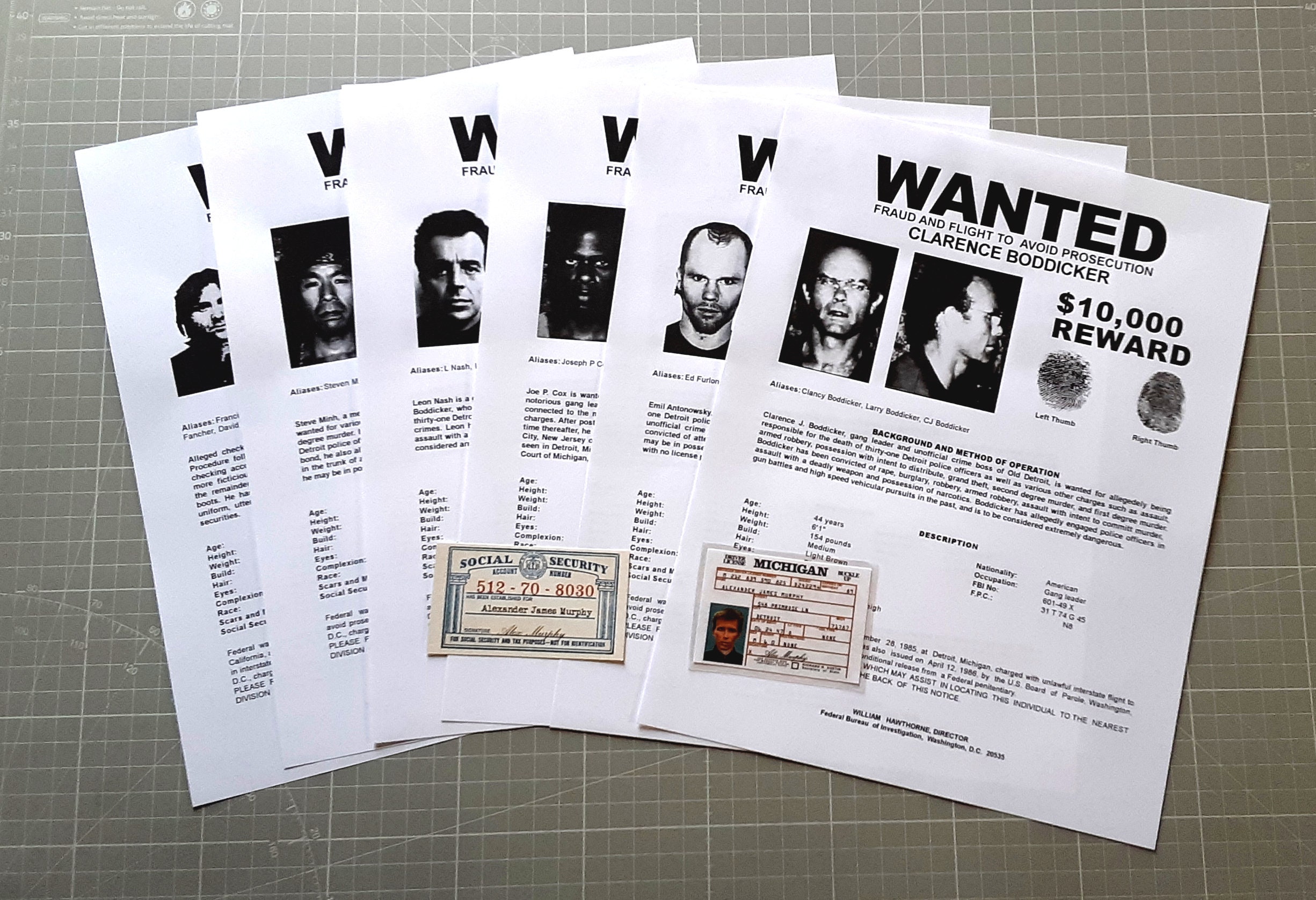 Printable Robocop Wanted Posters, Alex Murphy License & Social Prop ...