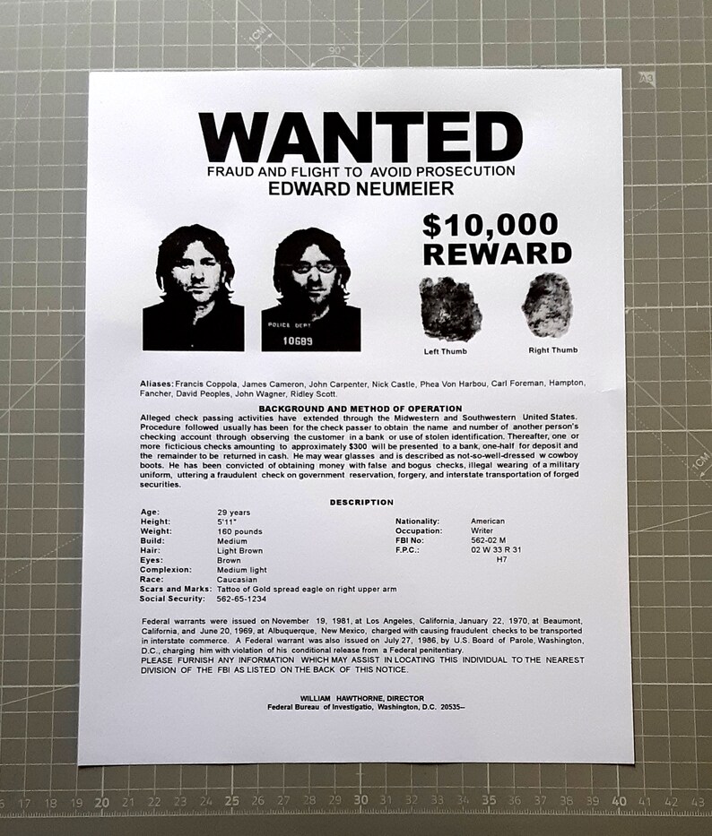 Printable Robocop Wanted Posters, Alex Murphy License & Social Prop ...