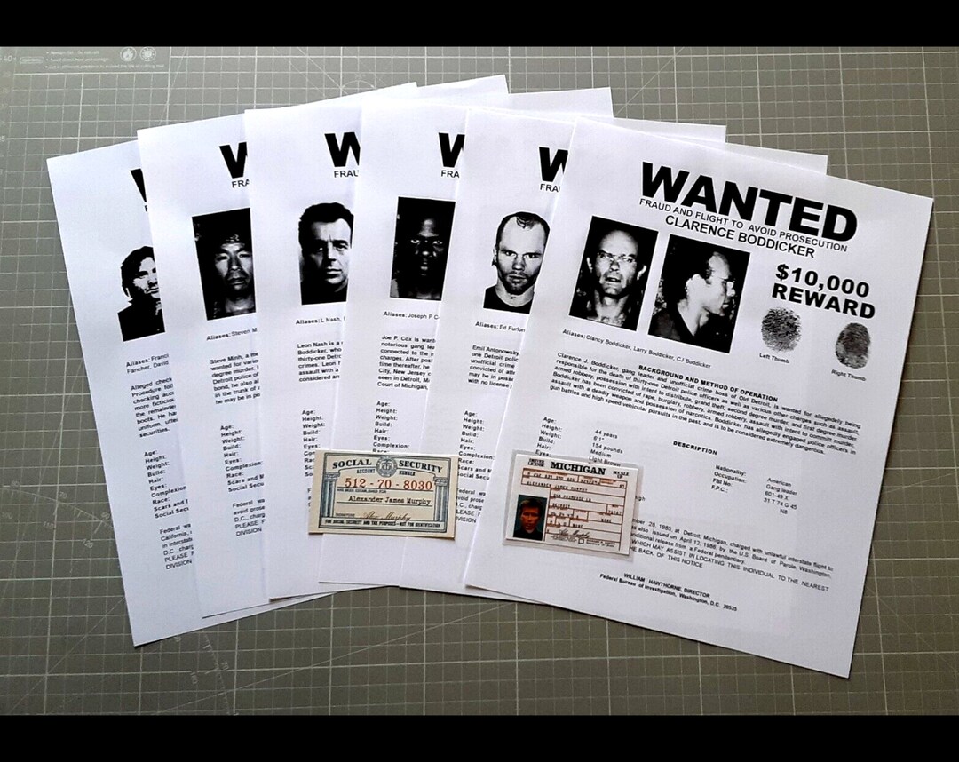 Printable Robocop Wanted Posters, Alex Murphy License & Social Prop ...