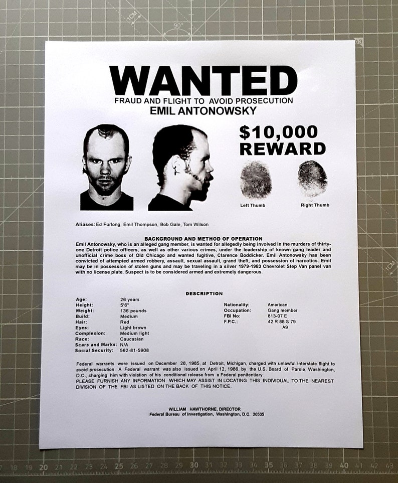 Printable Robocop Wanted Posters, Alex Murphy License & Social Prop ...