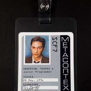 Printable Thomas Anderson Metacortex Employee ID Security Badge From ...