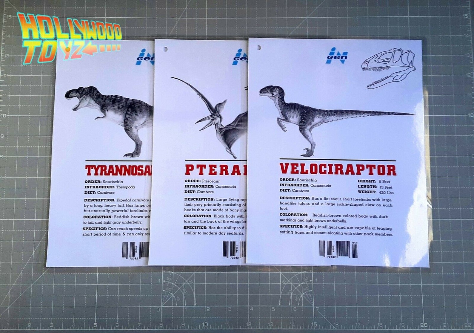 Jurassic Park Lost World Ingen List Dinosaur Information - Etsy UK