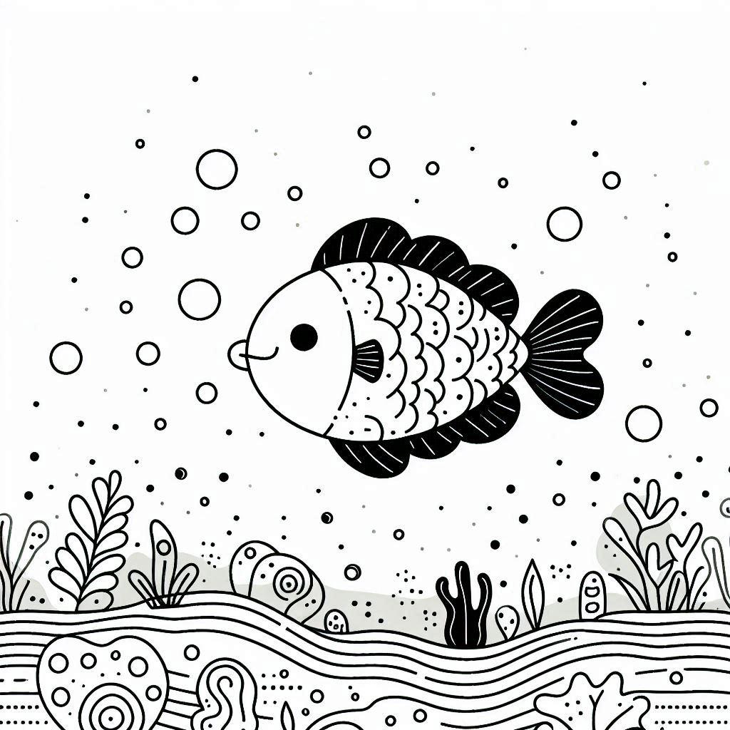 Kawaii Sea Creatures Coloring Pages - 50 Printable Pages Pack, Instant ...