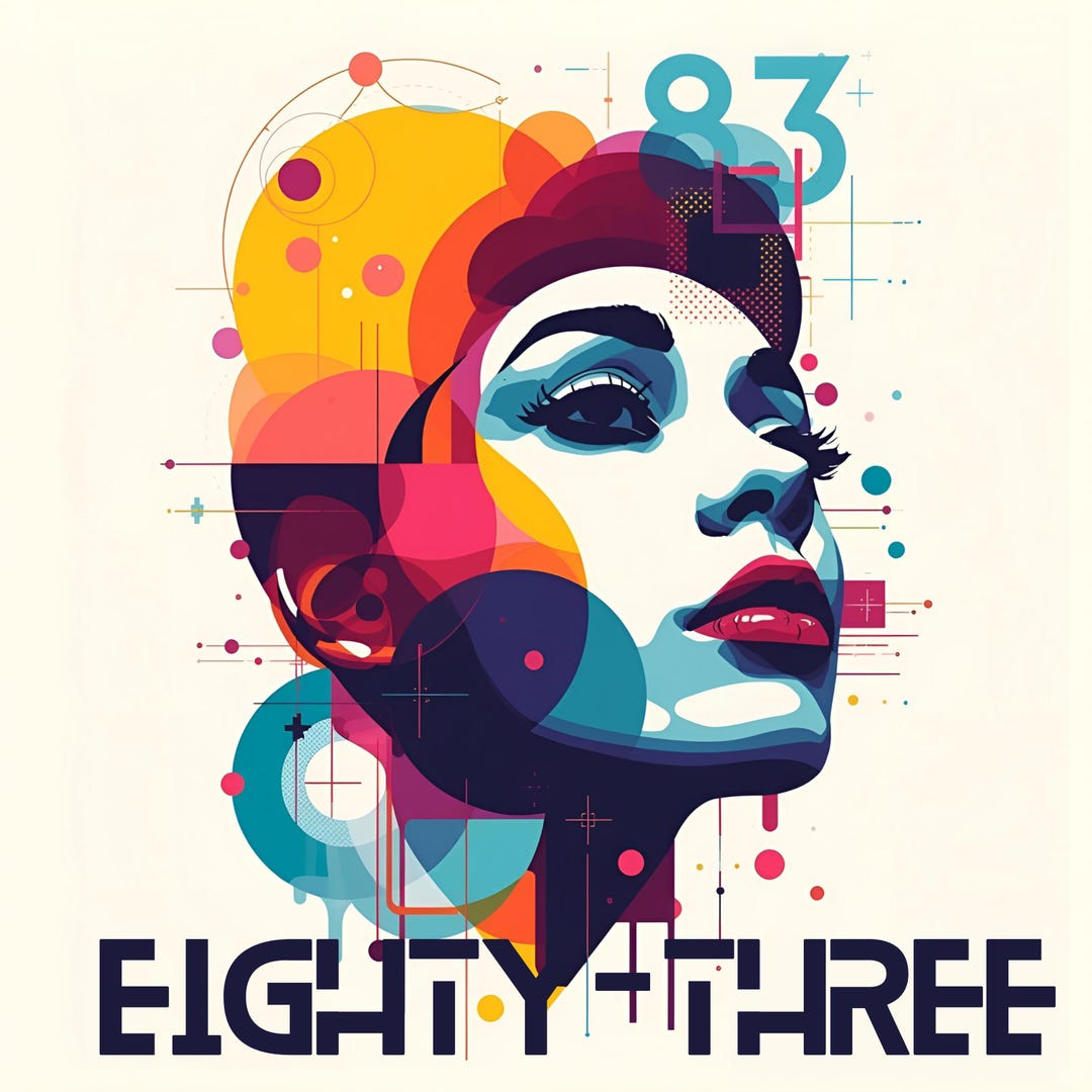 Abstract Pop Art Portrait — Modern and Colorful Illustration of a Woman ...