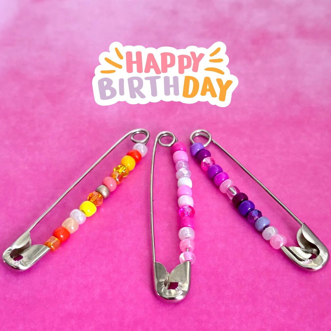 Friendship Pins Birthday Girl Gift | 2.2 Inch Silver Pins | Designs ...