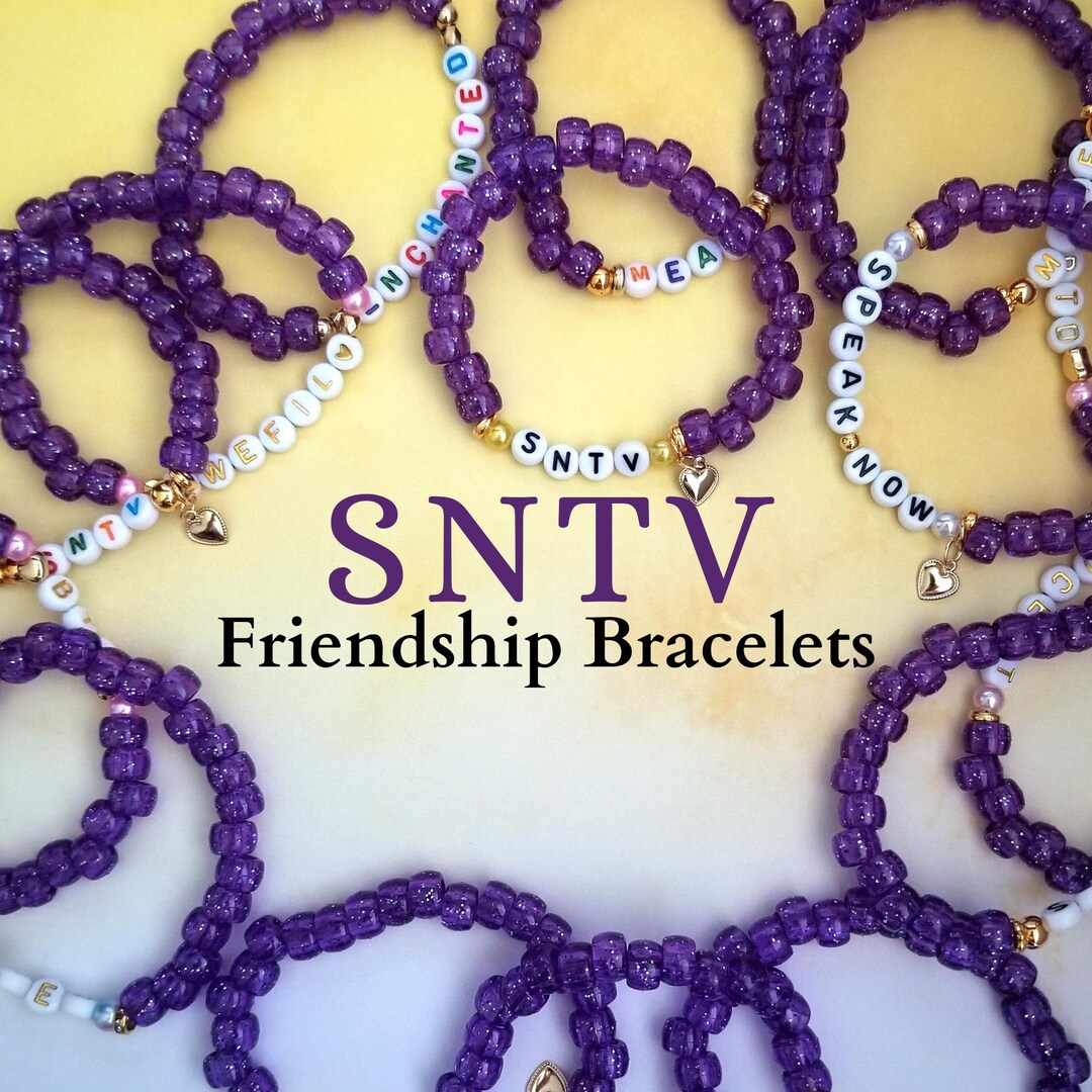 SNTV Friendship Bracelets Assorted Pack | Purple Glitter Bracelets | Era Tour & Party Friendship ...
