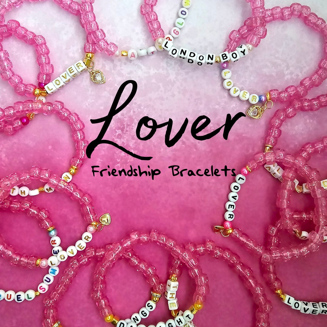 Taylor Lover Friendship Bracelets Pack | Pink Glitter Bracelets | Eras Tour & Party Bracelets ...