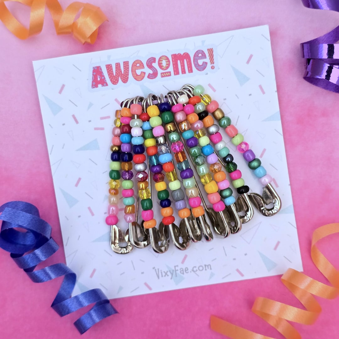 Friendship Pins, Friendship Shoe Pins, 80's Retro Safety Pins ...