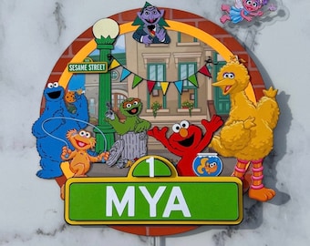 Sesame Street Cake Topper, Sesame Street Birthday Party, Birthday Decor ...