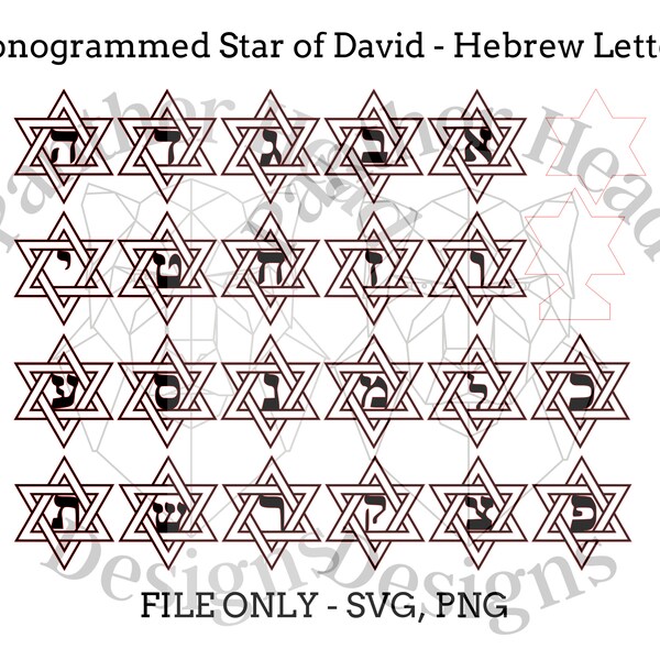 Hebrew Alphabet Svg - Etsy