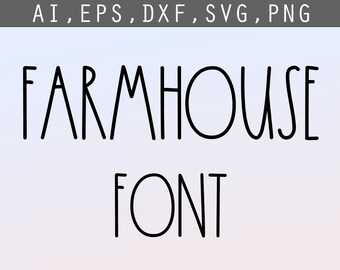 Svg Farmhouse Font - Etsy