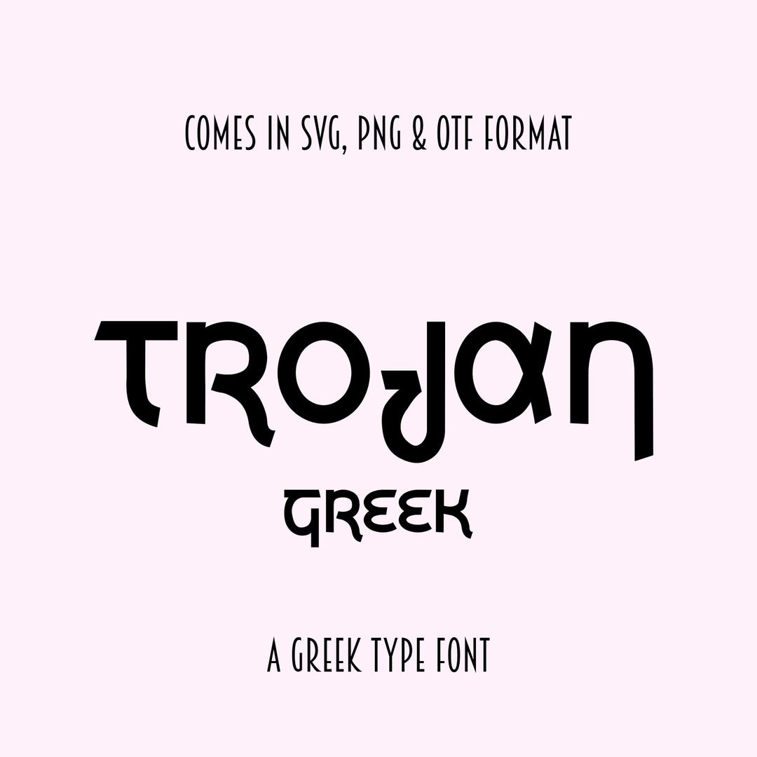 Trojan Font Ttf/otf, Svg, Png - Greek Font, Cricut Font, Silhouette ...