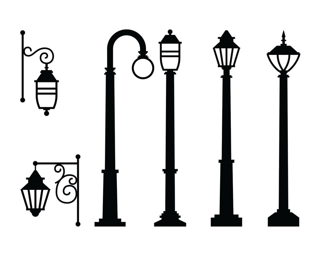 Street Light SVG, PNG - Lamp Svg, Outdoors Lights Svg, Lampost Svg ...