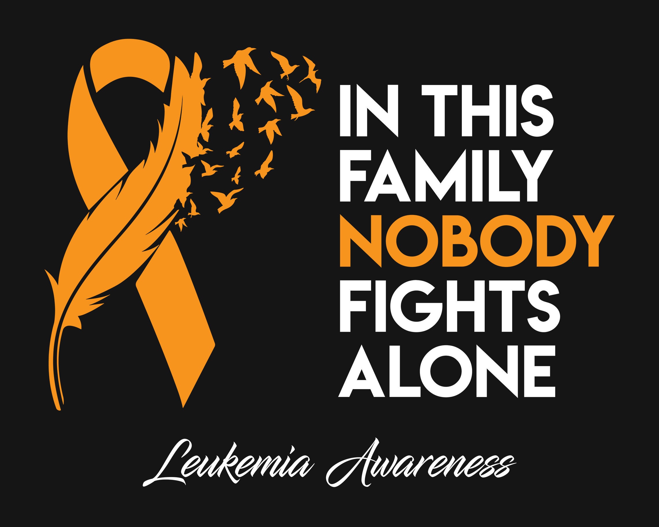 Leukemia SVG PNG in This Family Nobody Fights Alone PNG - Etsy