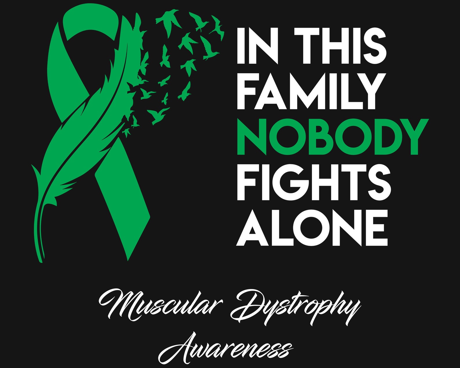 Muscular Dystrophy SVG, PNG - in This Family Nobody Fights Alone PNG ...