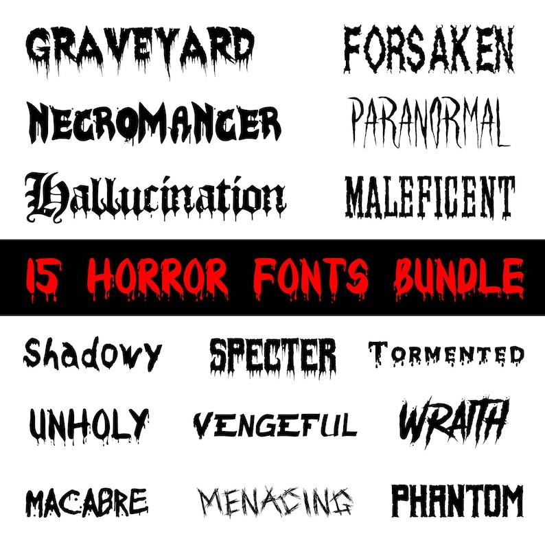 15 Horror Fonts SVG, PNG, TTF - Horror Alphabet Svg, Horror Letters Svg ...