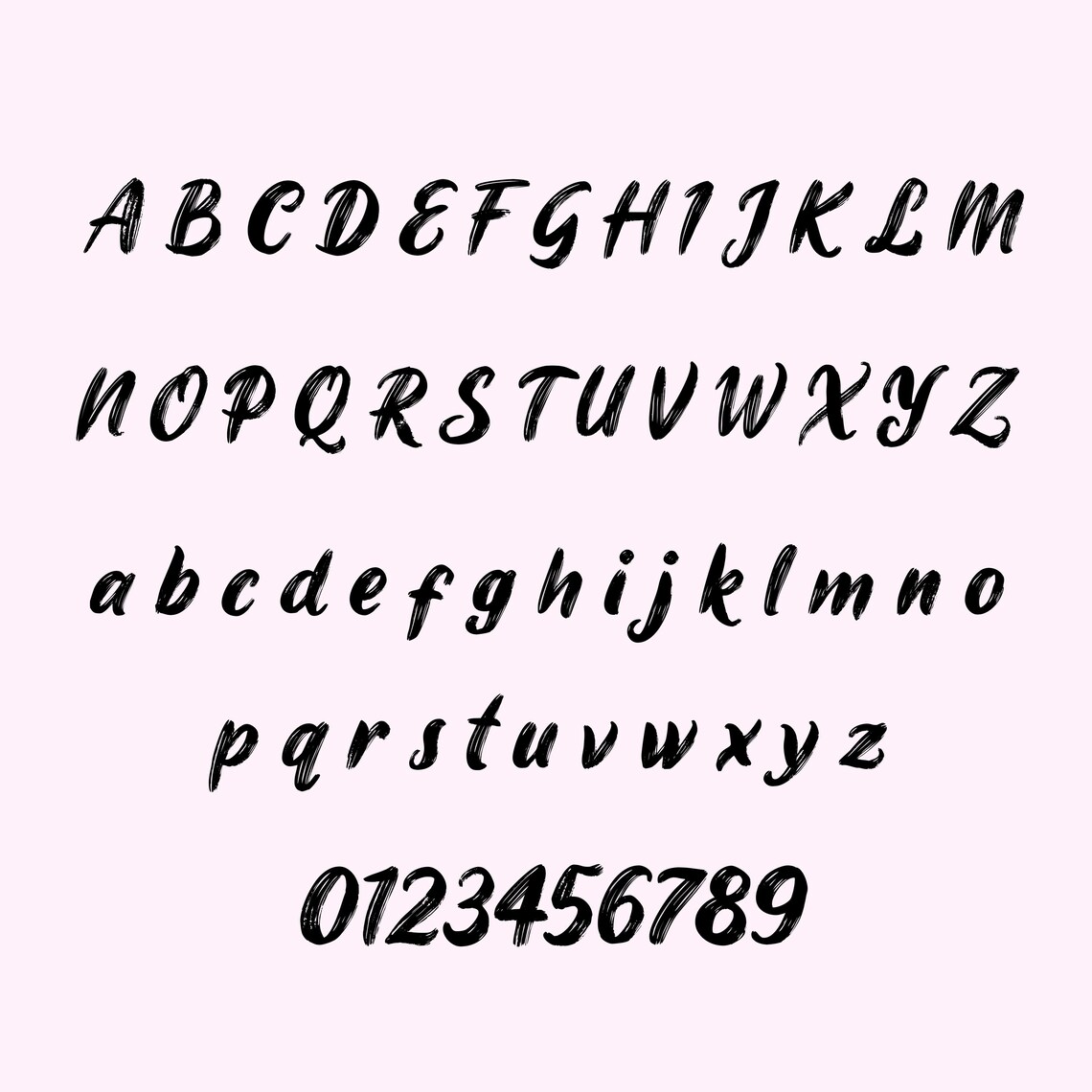 Pulse Brush Font Otf, Svg, Png - Alphabet Svg, Brush, Paint Brush Font ...