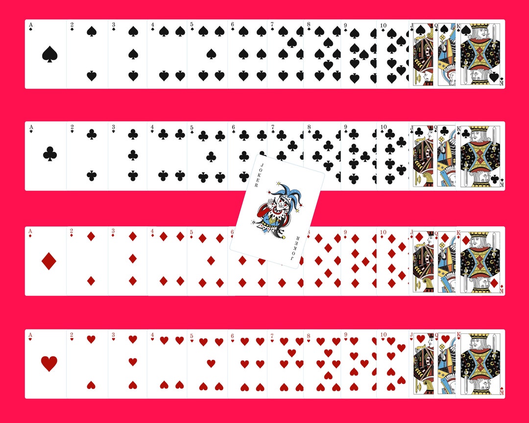 52 Playing Cards SVG, PNG - Poker Cards Svg, Full Deck Svg, Heart ...