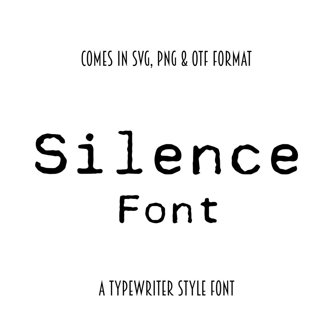 Silence Typewriter Font Otf, Ttf, Svg, Png - Retro Font, Vintage Font ...