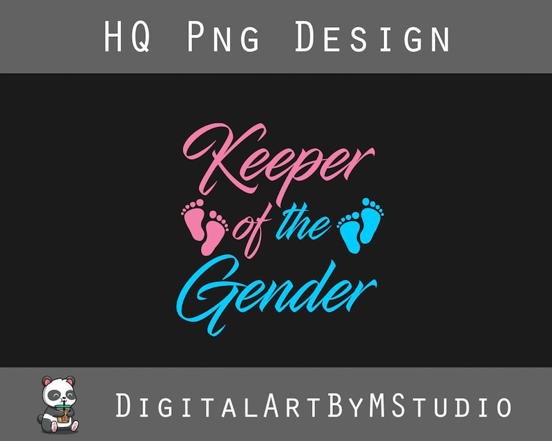 Keeper of the Gender PNG/SVG - Pregnancy Announcement PNG, Digital File ...