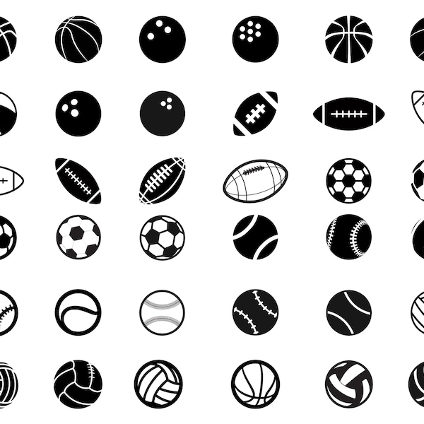 Sports Balls Svg - Etsy