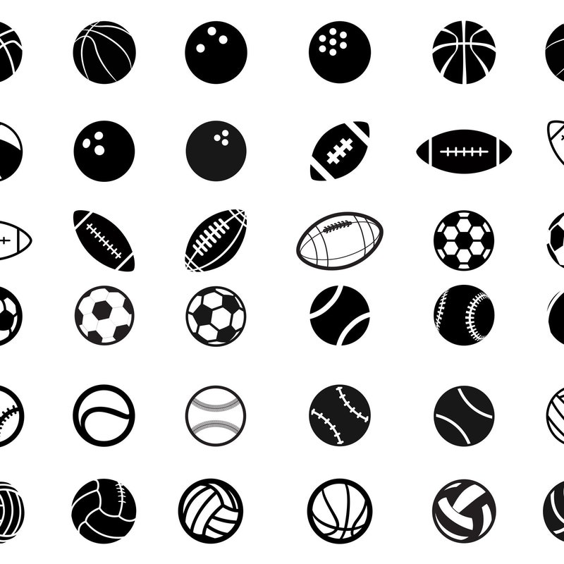Sports Balls Svg - Etsy