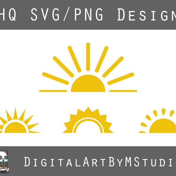 Half Sun Svg - Etsy