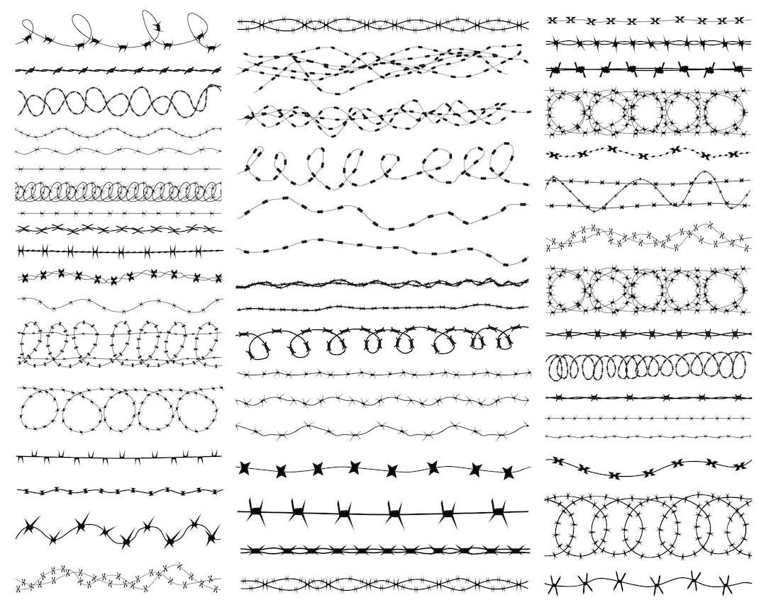 Barbed Wire Svg, Barb Wire Svg, Fence Svg, Cut Files for Cricut, Barbed ...