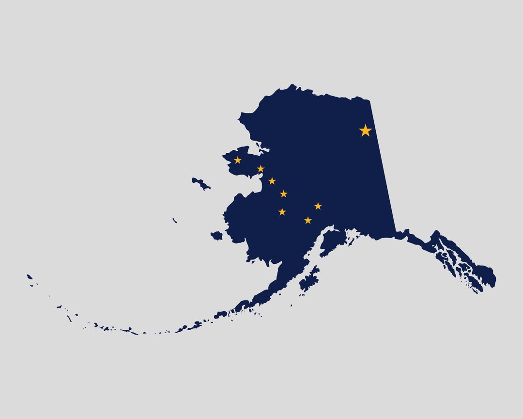Alaska Map SVG, PNG - Alaska Flag Svg, Alaska Outline Svg, Cut Files ...