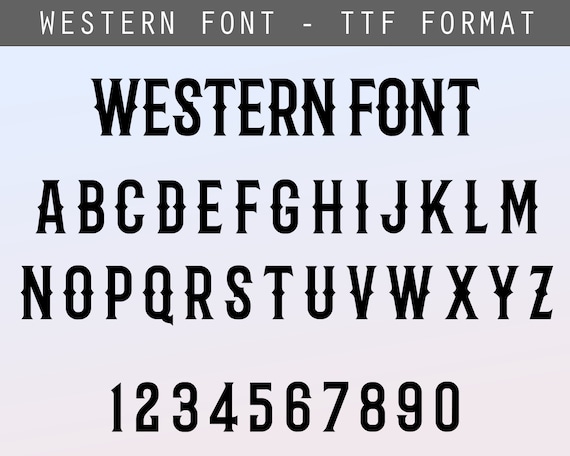 Western Font Numbers