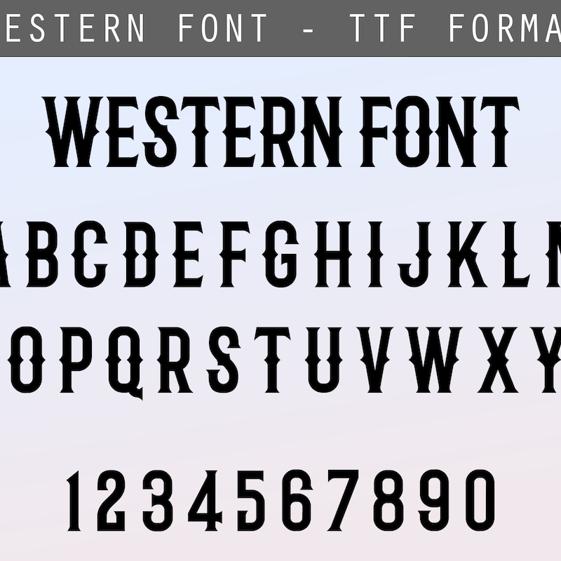 Western Font - Etsy
