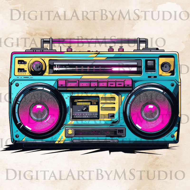 Boombox 80s Stereo - Etsy