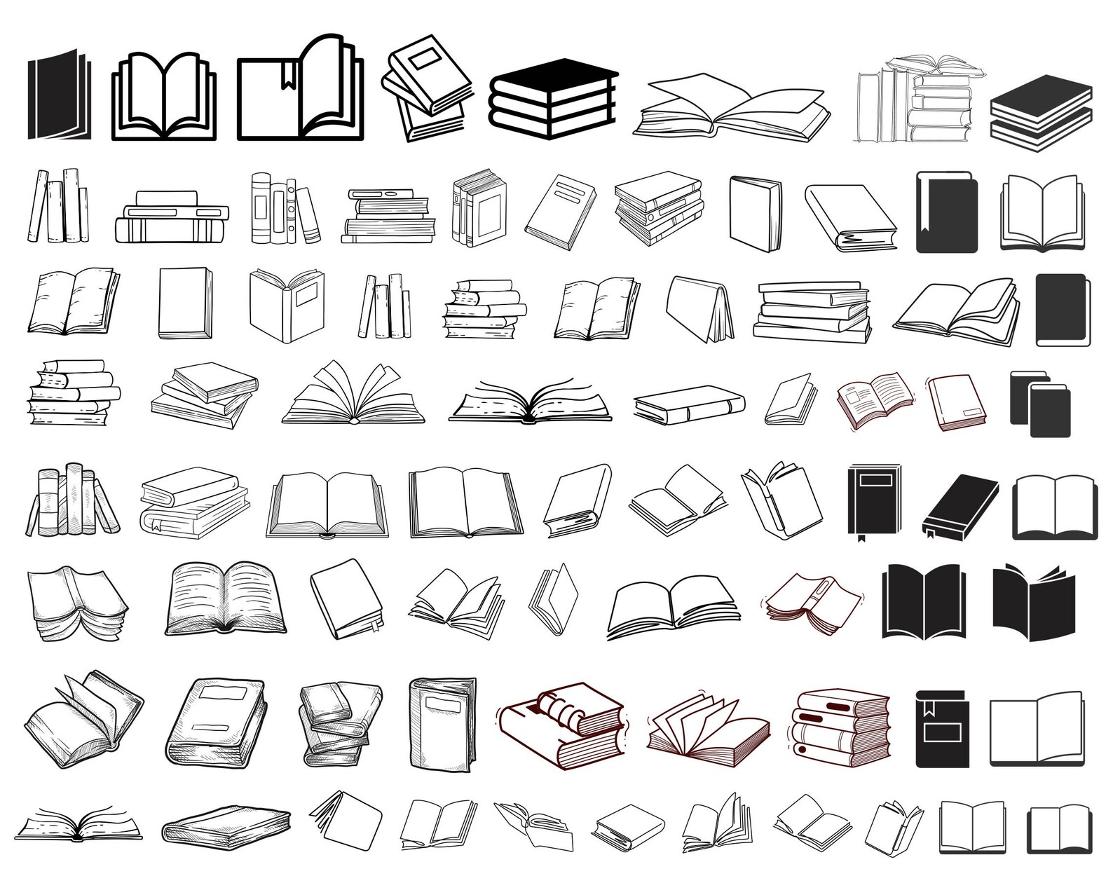 Books SVG PNG Books Svg Cut Files for Cricut Books - Etsy