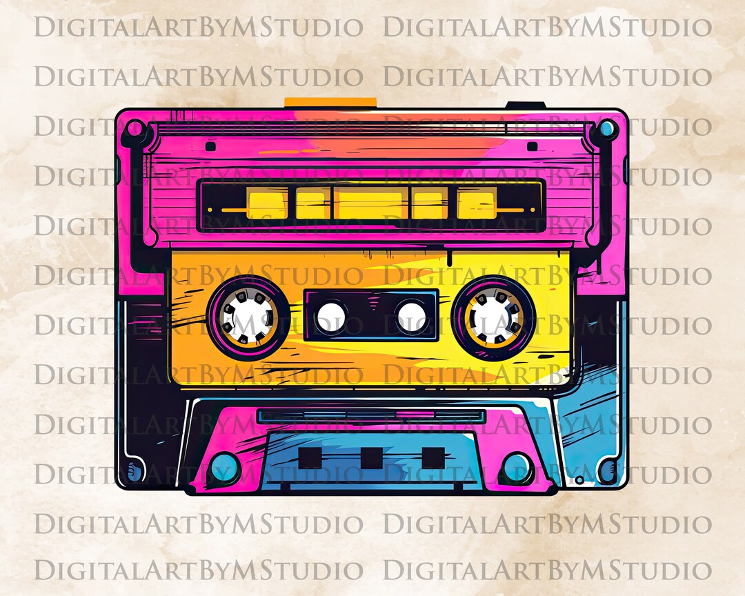 Retro Cassette Tape PNG 80s Clipart Music Retro PNG Tshirt - Etsy