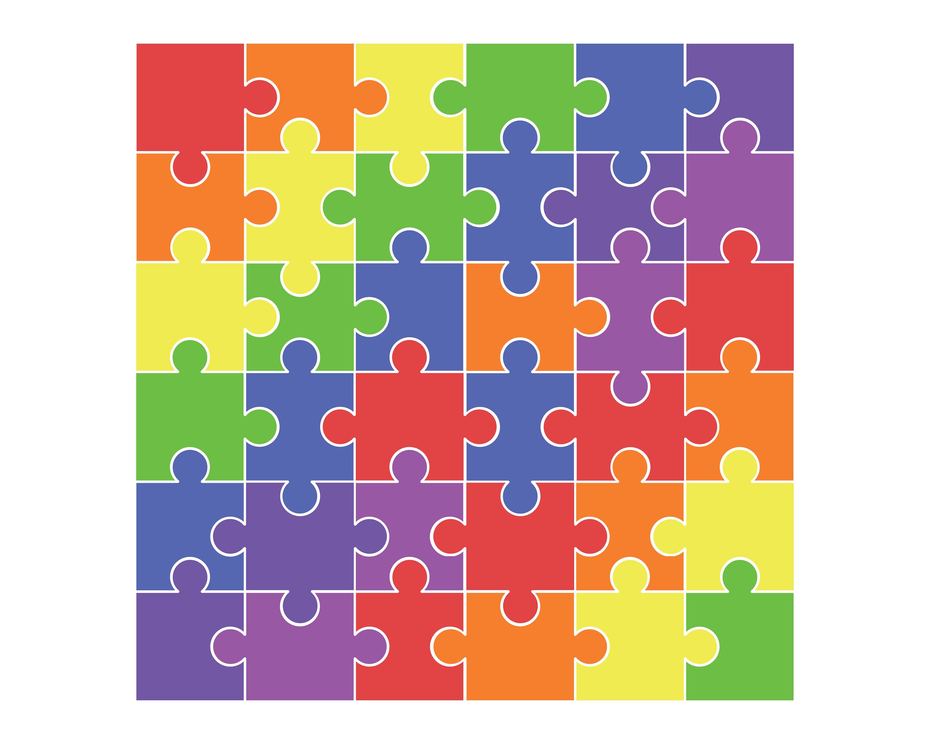 Autism Puzzle Border