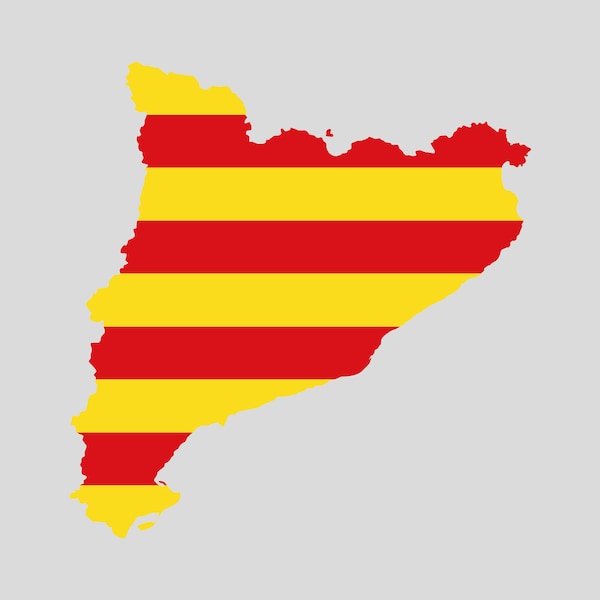 Catalonia Map Svg - Etsy