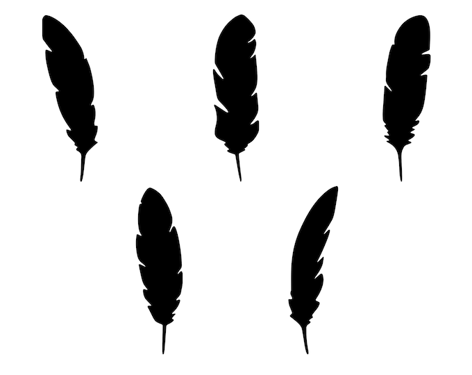 Feather SVG Bundle, Birds Feather Svg, Feather Silhouette for Cricut ...