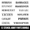 Veteran Font SVG Army Alphabet Svg Distressed Army Font for Cricut Svg ...