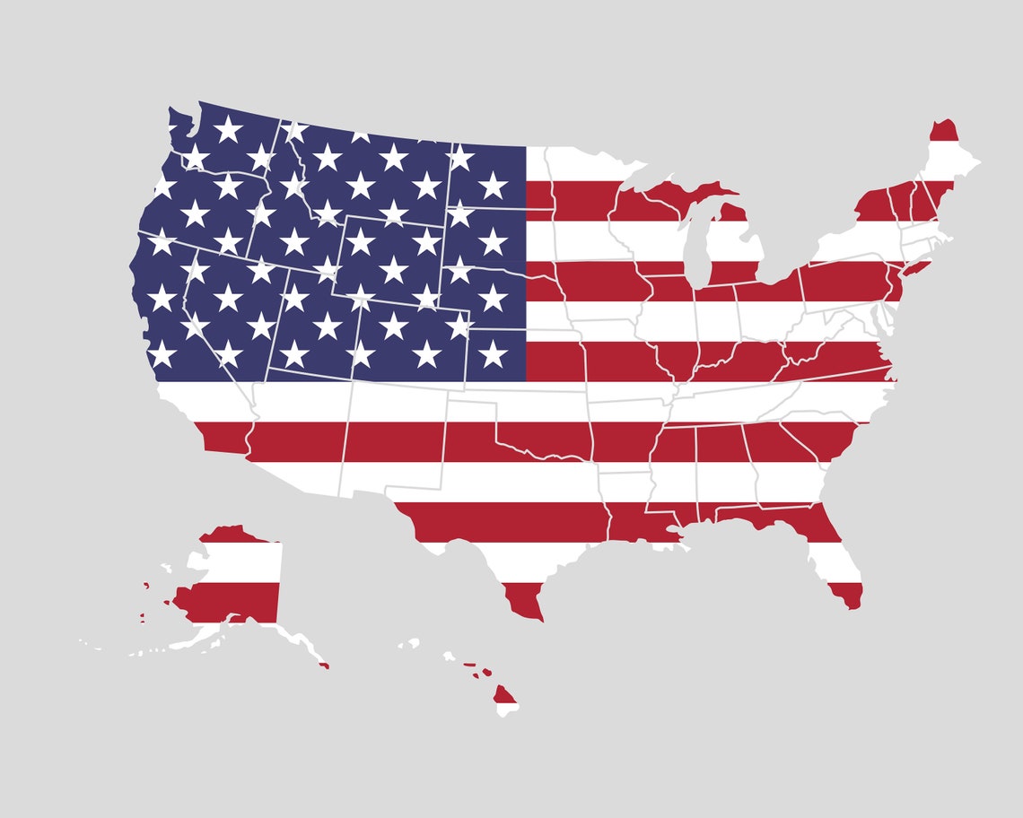 USA Map SVG, PNG - United States of America Flag Svg, Usa Outline Svg ...