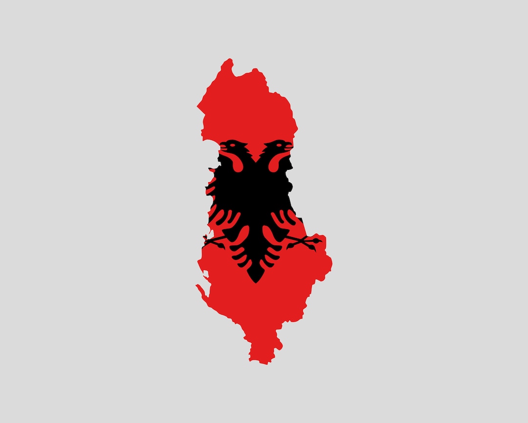 Albania Map SVG PNG Albania Flag Svg Albania Outline Svg - Etsy